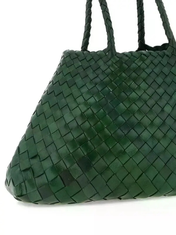 Dragon Diffusion Small Santa Croce Woven Leather Tote Bag