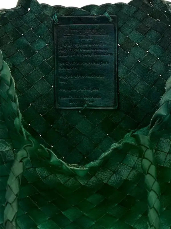 Dragon Diffusion Small Santa Croce Woven Leather Tote Bag