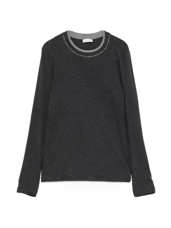 Peserico Bead-embellished Long-sleeve T-shirt