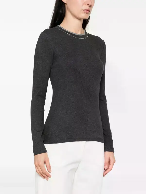 Peserico Bead-embellished Long-sleeve T-shirt