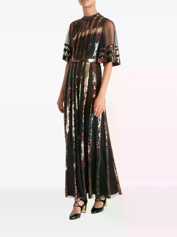TEMPERLEY LONDON Dusty Sequin-embellished Gown