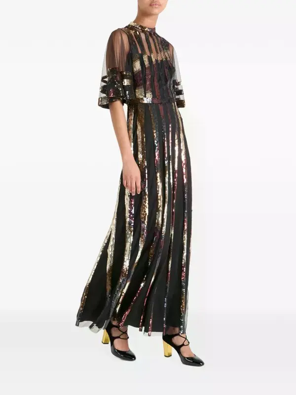 TEMPERLEY LONDON Dusty Sequin-embellished Gown