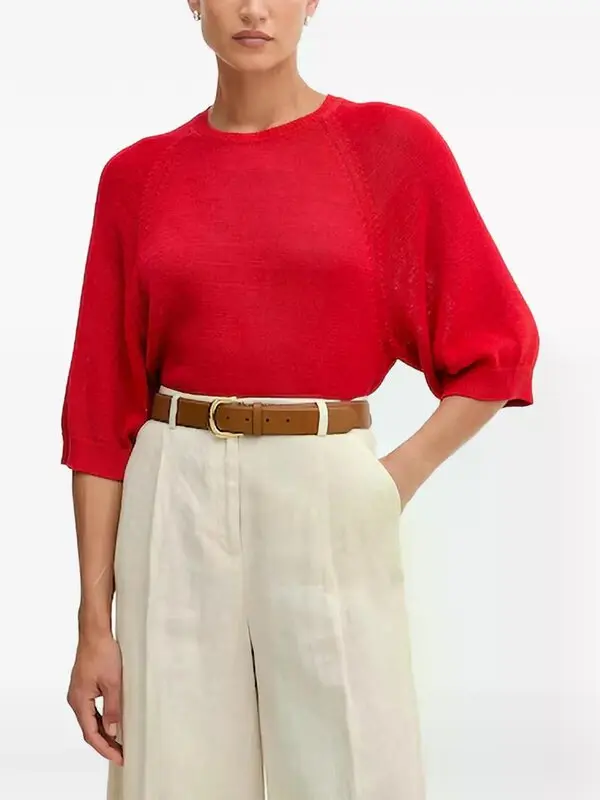 BENETTON Raglan-sleeve Sweater - Red