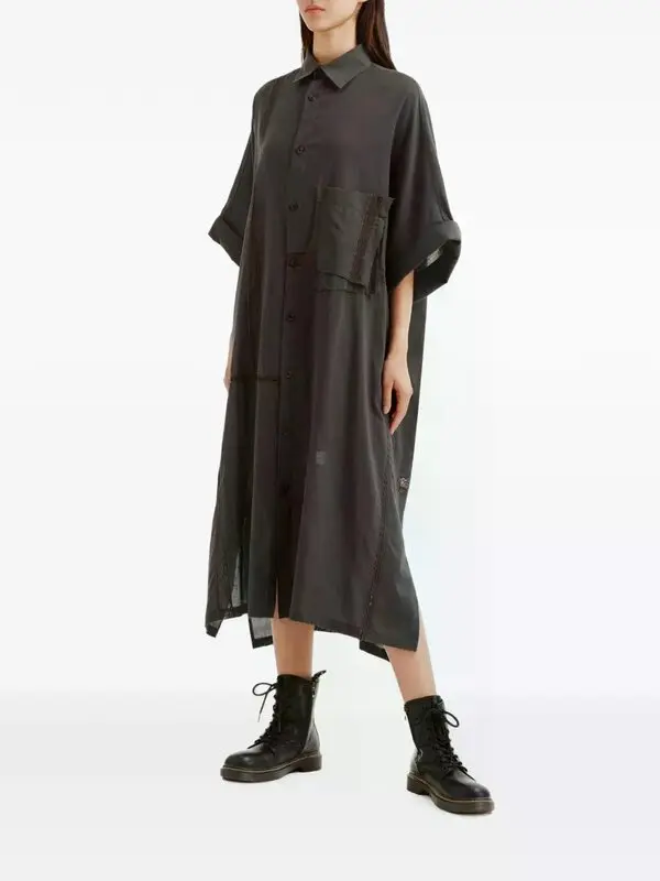 Y’s Patch-pocket Midi Shirt Dress