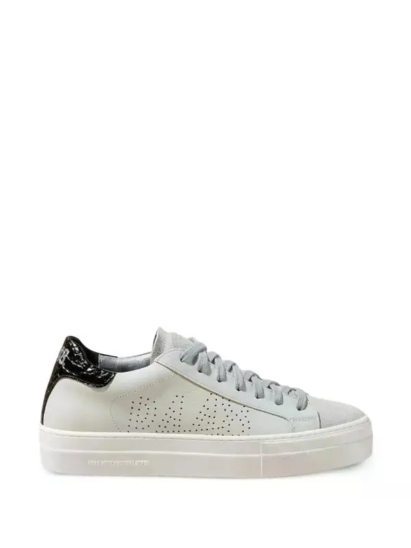 P448 Thea Perforated Leather Sneakers - White