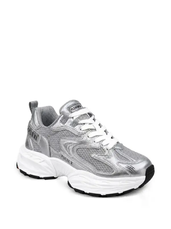 PLEIN SPORT Pulse X Metallic Sneakers - Grey