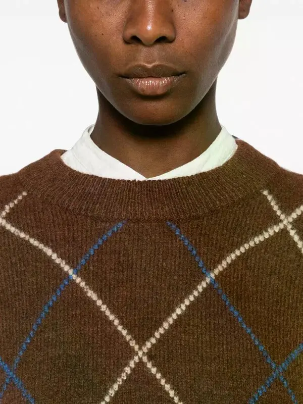 MOISMONT Argyle Knit Sweater Vest