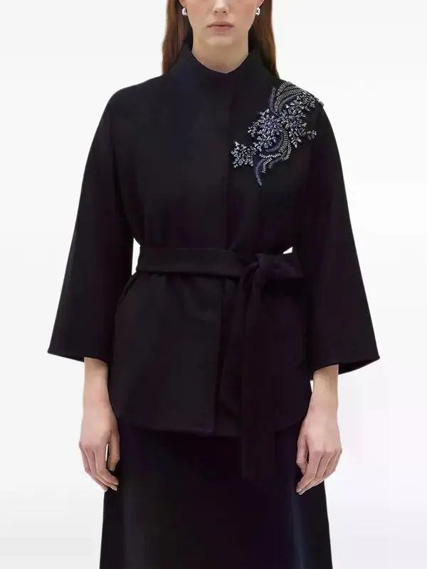 BLUGIRL Bead-embellished Belted Coat