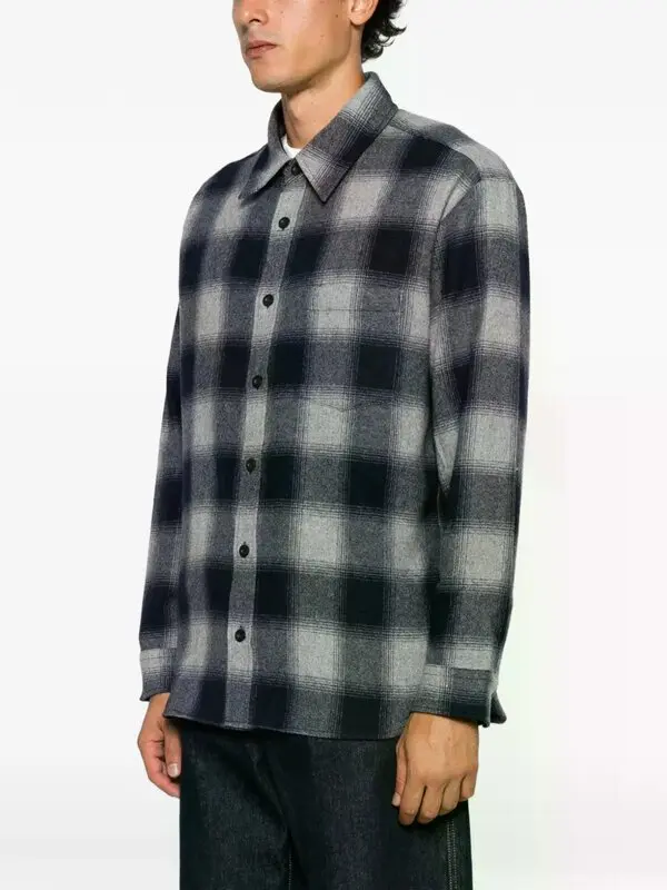 A.p.c. Check-pattern Shirt - Grey