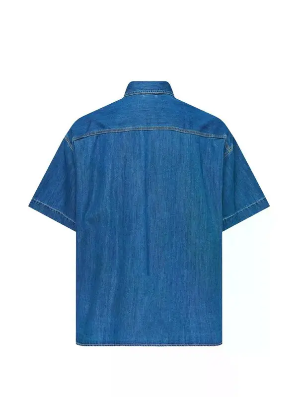 Mihara Yasuhiro Short-sleeve Work Shirt - Blue