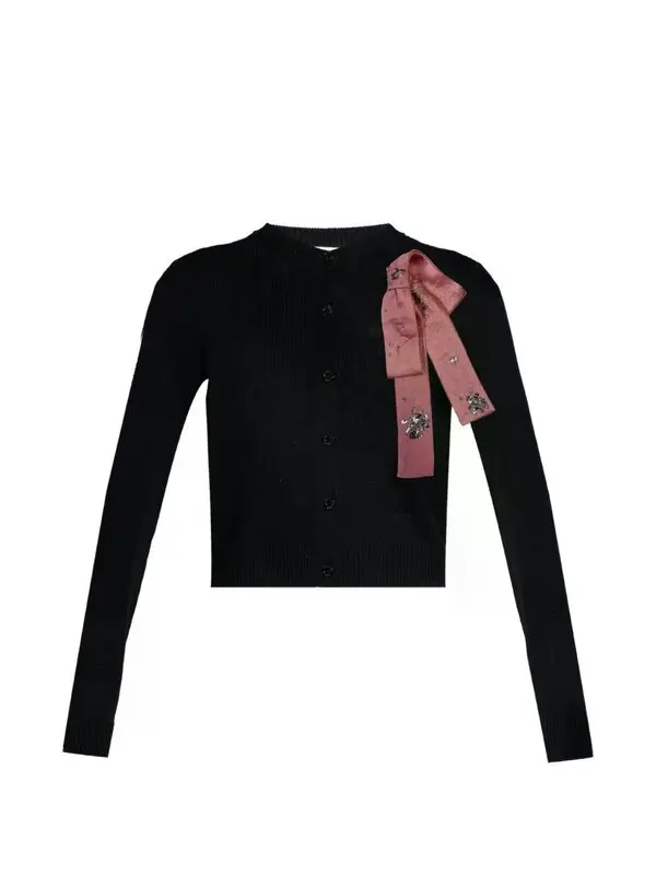 Erdem Bow-embellishment Cardigan - Black