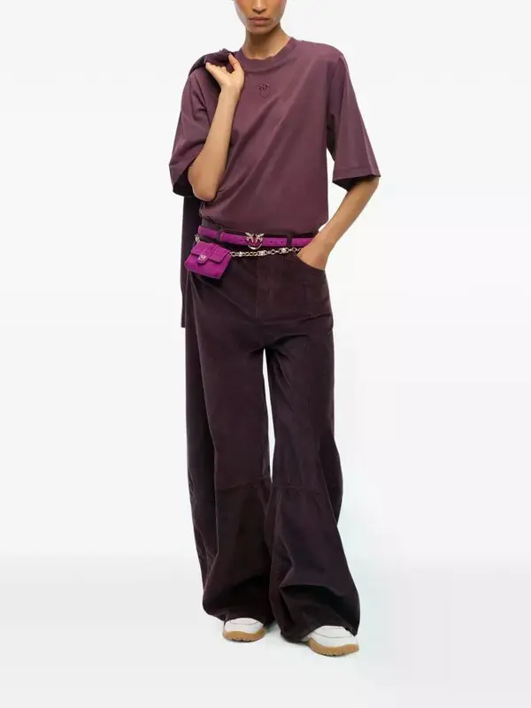 Pinko Barrel-fit Corduroy Trousers - Purple