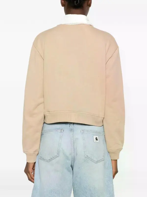 N°21 Lace-collar Embroidered Sweatshirt