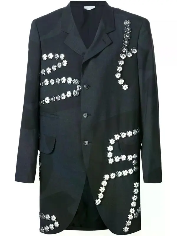 Comme Des Garçons Graffiti' Embellished Coat