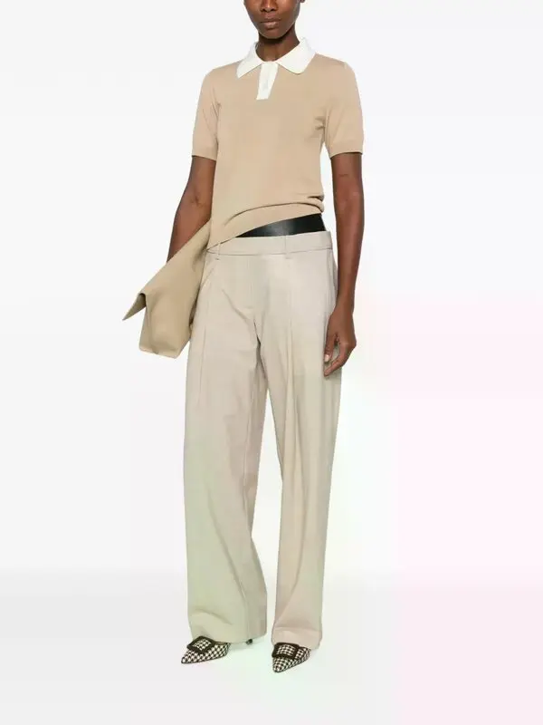 N°21 Contrast-collar Short-sleeve Polo Shirt