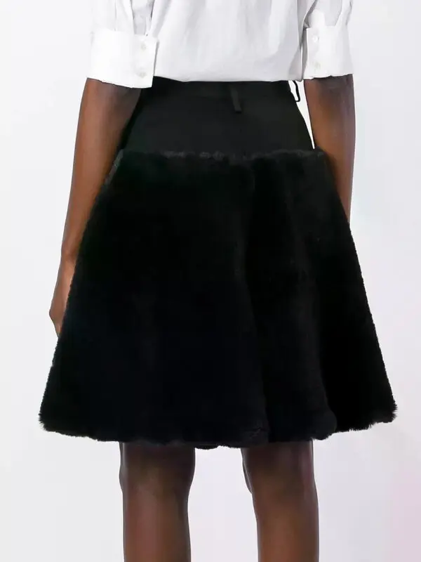 Noir Kei Ninomiya Synthetic Fur Skirt