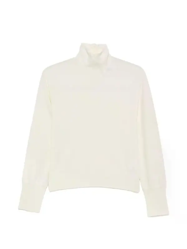 Erika Cavallini Boris Button-back Roll-neck Sweater - Neutrals