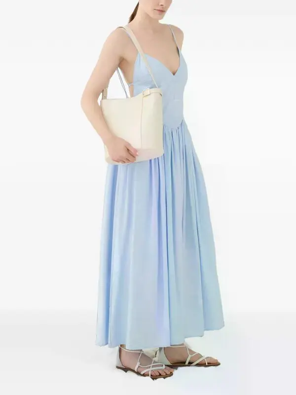 ELEH Open-back Pleated Midi Dress