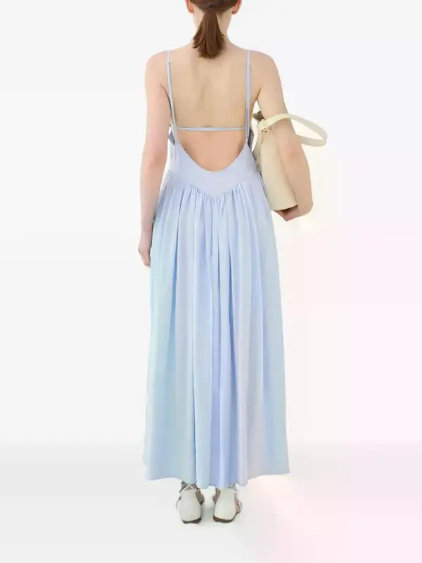 ELEH Open-back Pleated Midi Dress