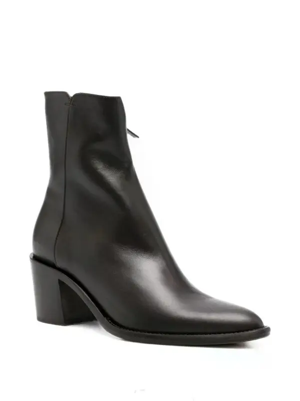 POMME D´OR Block-heel Leather Ankle Boots
