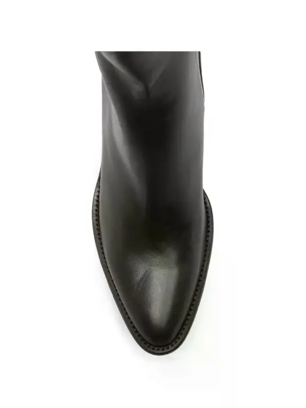 POMME D´OR Block-heel Leather Ankle Boots