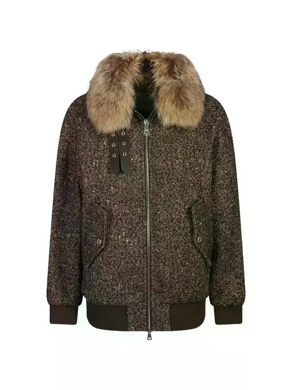 Ermanno Scervino Herringbone-pattern Jacket - Brown