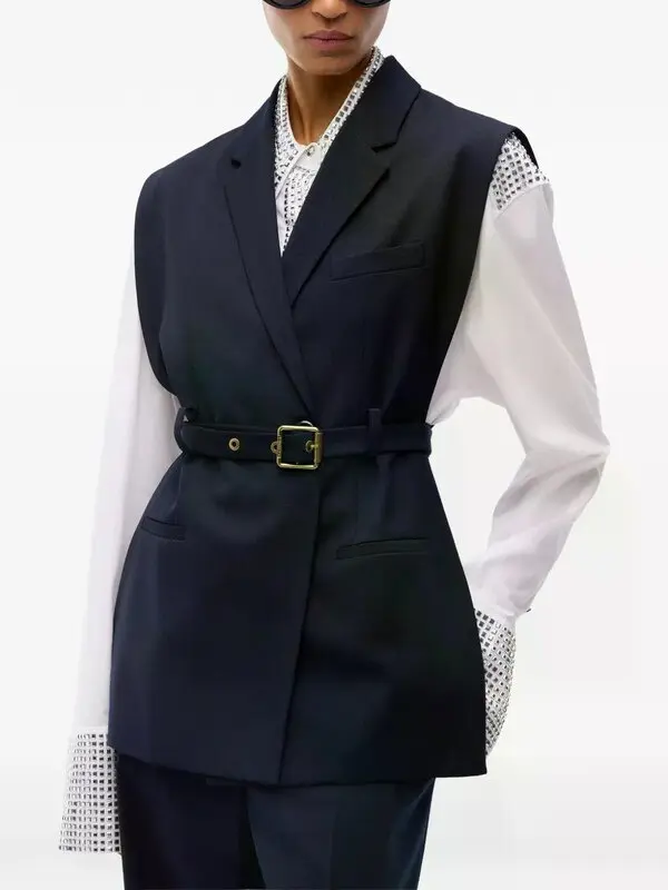 Pinko Vest With Open Sides And Belt