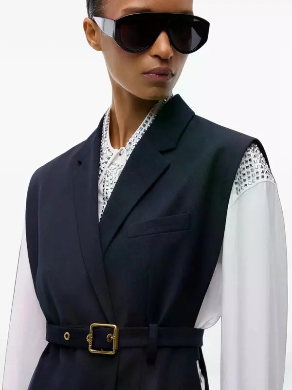 Pinko Vest With Open Sides And Belt