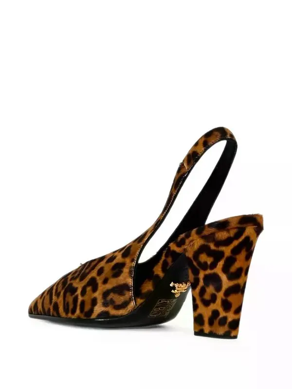 Prada Printed Leather Slingback Pumps