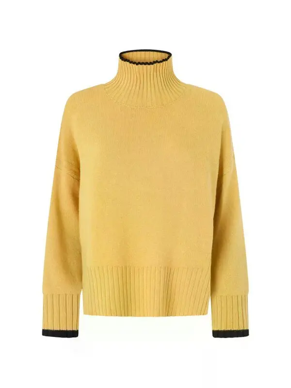 Pinko Wool And Cashmere Turtleneck Sweater - Yellow