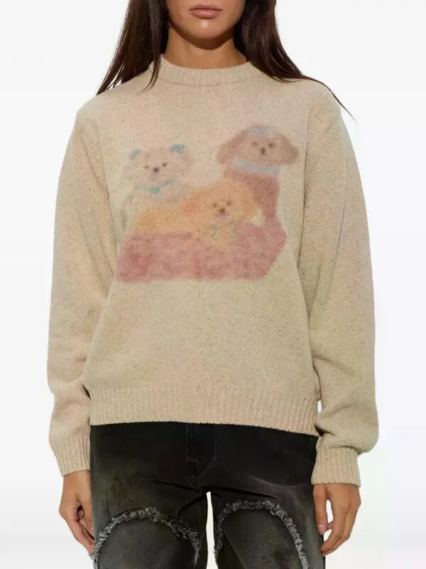 CARNE BOLLENTE Graphic-print Crew-neck Sweater
