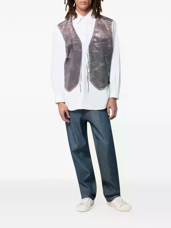 Moschino Printed Cotton Poplin Shirt