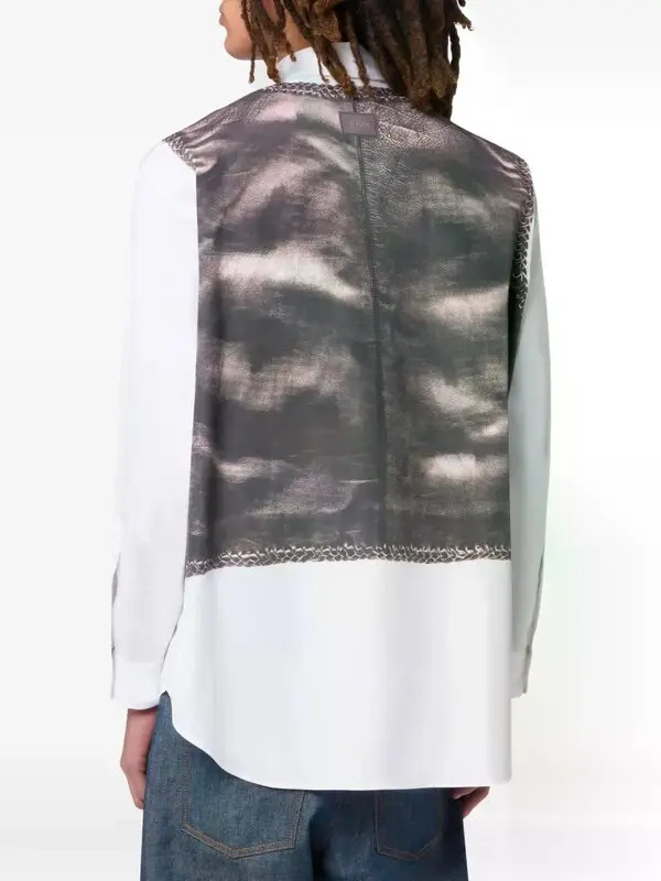 Moschino Printed Cotton Poplin Shirt