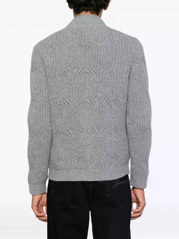 DANIELE FIESOLI Cable-knit Zip-up Sweater