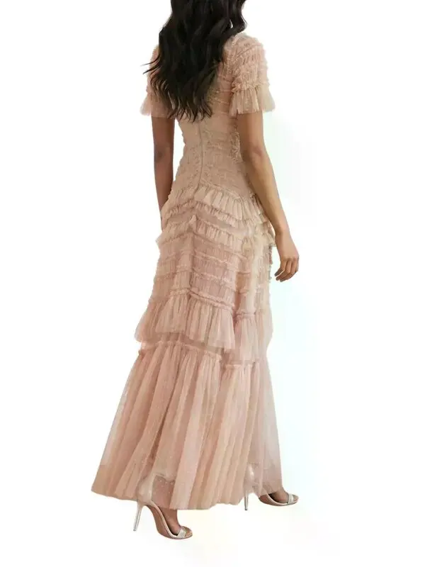 NEEDLE & THREAD Valentine Ruffled Gown