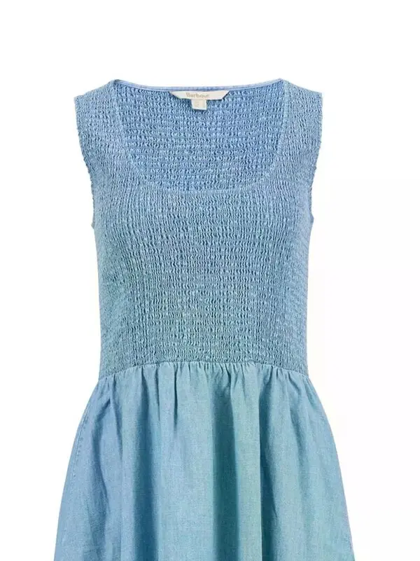 Barbour Josie Shirred Sleeveless Midi Dress