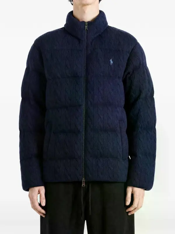 Polo Ralph Lauren Cable-knit Padded Sweater Jacket