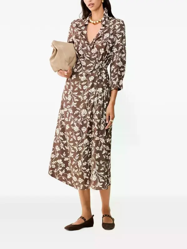 PENNYBLACK Floral-print Wrap Midi Dress