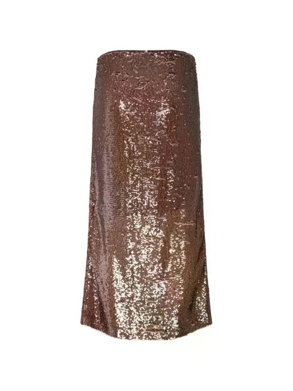 GAELLE PARIS Sequin-embellished Midi Skirt