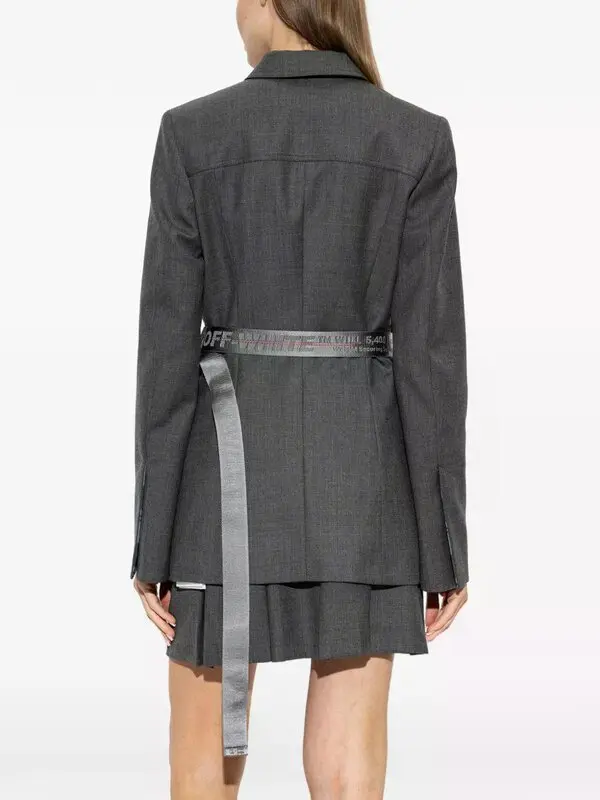 Off-White Belted Wool Blazer