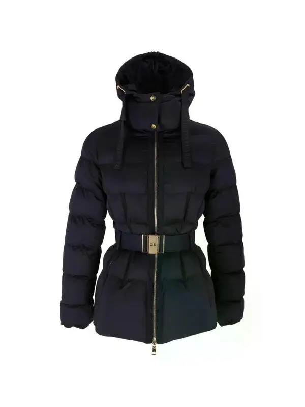 Elisabetta Franchi Belted Hooded Jacket - Blue