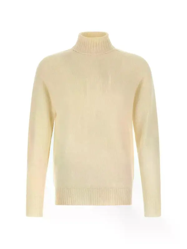MA'RY'YA High-neck Side-slit Sweater