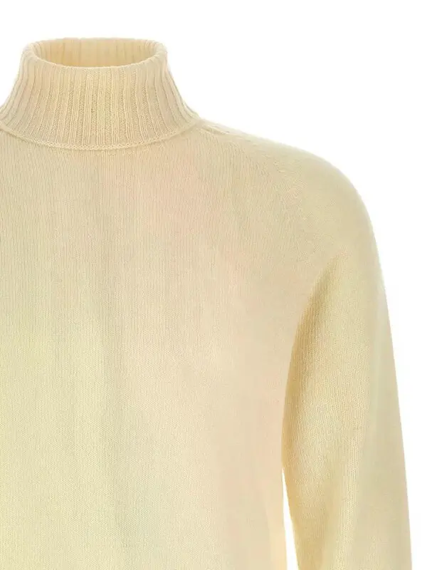 MA'RY'YA High-neck Side-slit Sweater