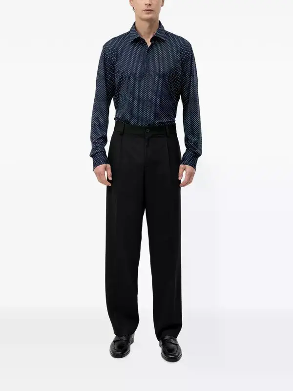Hugo Geometric-print Long-sleeve Shirt