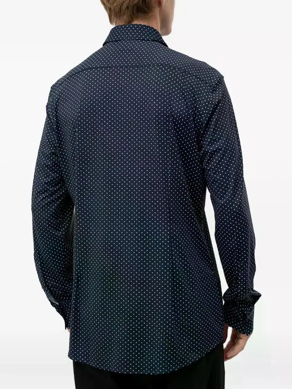 Hugo Geometric-print Long-sleeve Shirt