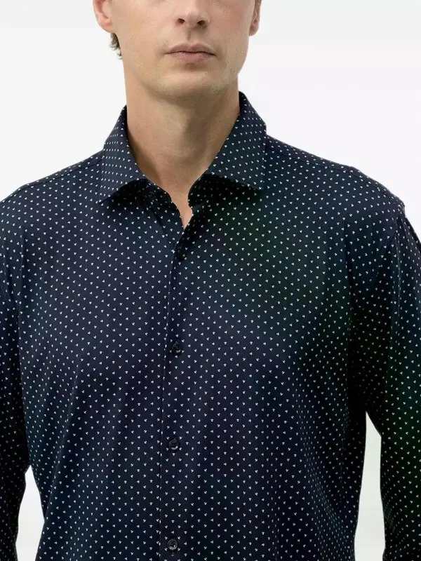 Hugo Geometric-print Long-sleeve Shirt