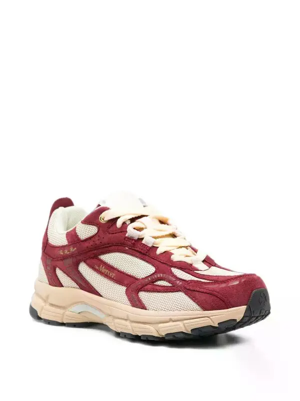 THE MERCER BRAND The Re-run Panelled Sneakers - Red
