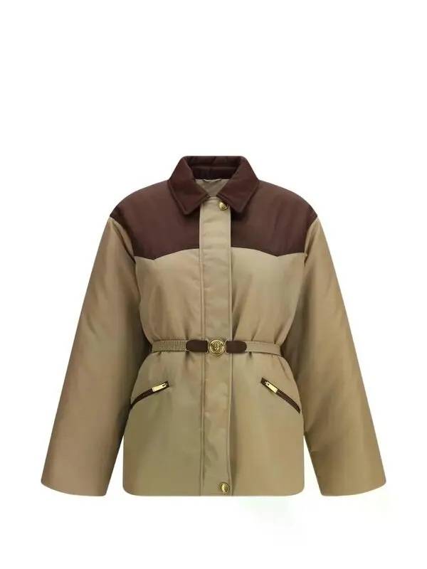Versace Belted Medusa Jacket - Neutrals
