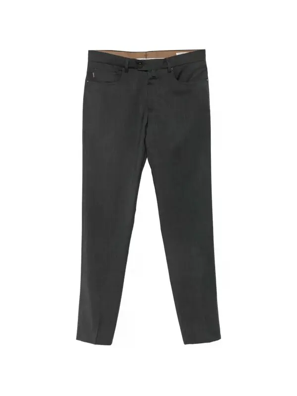 BERWICH Logo-patch Straight-leg Trousers