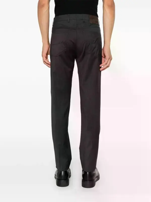 BERWICH Logo-patch Straight-leg Trousers